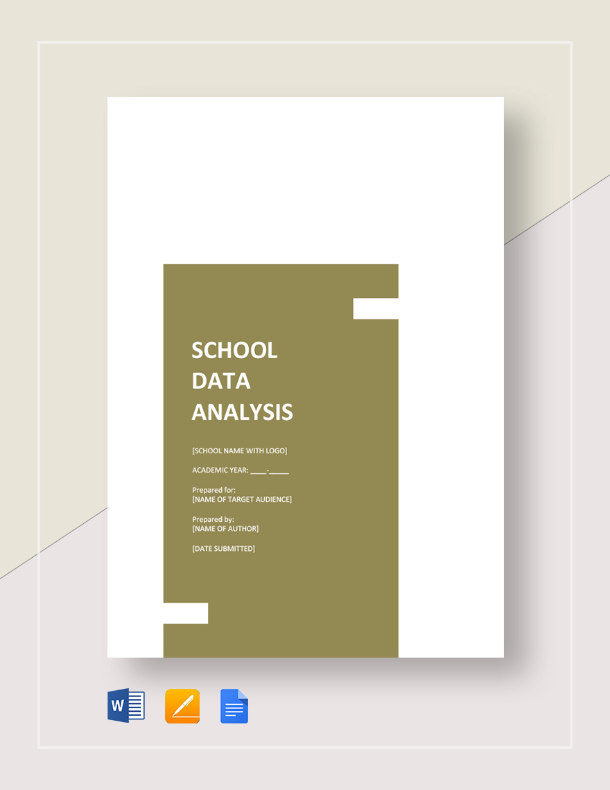 School Data Analysis Template - Google Docs, Word, Apple Pages ...