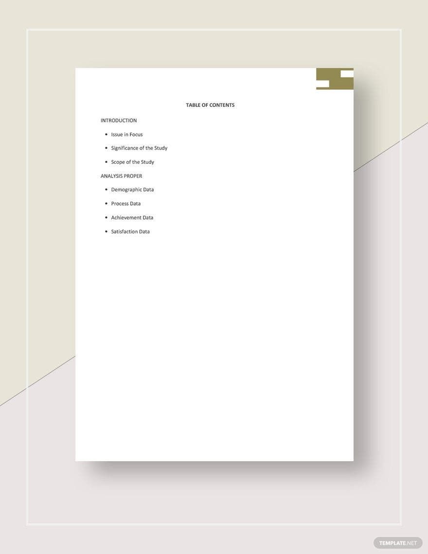 School Data Analysis Template Google Docs Word Apple Pages