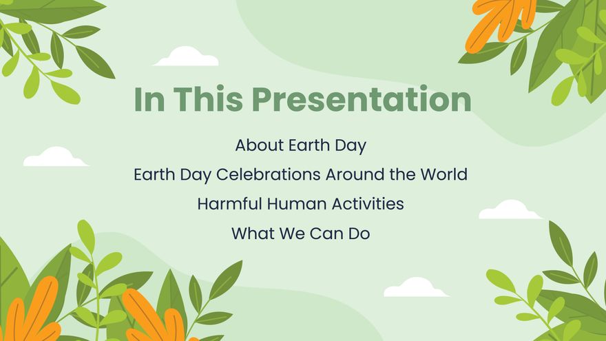 Free Earth Day Presentation - Download in PDF, PowerPoint, Google Slides | Template.net
