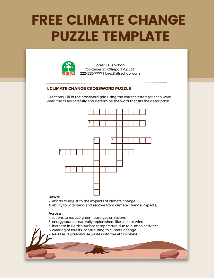 Climate Change Riddle Template - Edit Online & Download Example ...