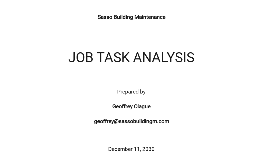 Job Task Analysis Template Google Docs Word Template job-task-analysis-template-google-docs-word-template