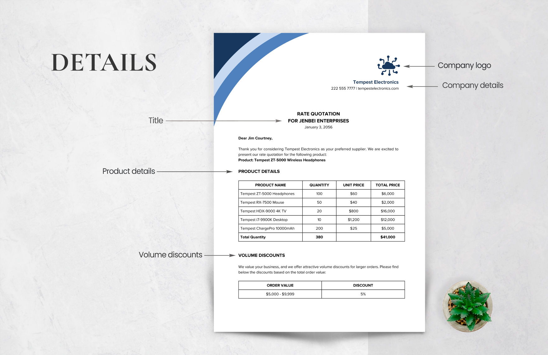 Rate Quotation Template In Word PDF Google Docs PSD Download