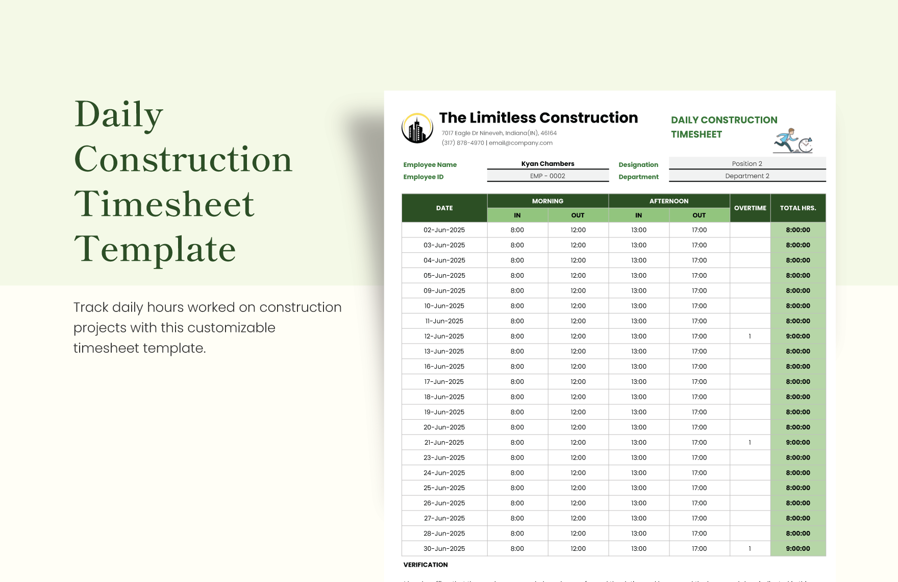 20+ Essential Construction Excel Template Bundle - Download in Excel, Google Sheets | Template.net