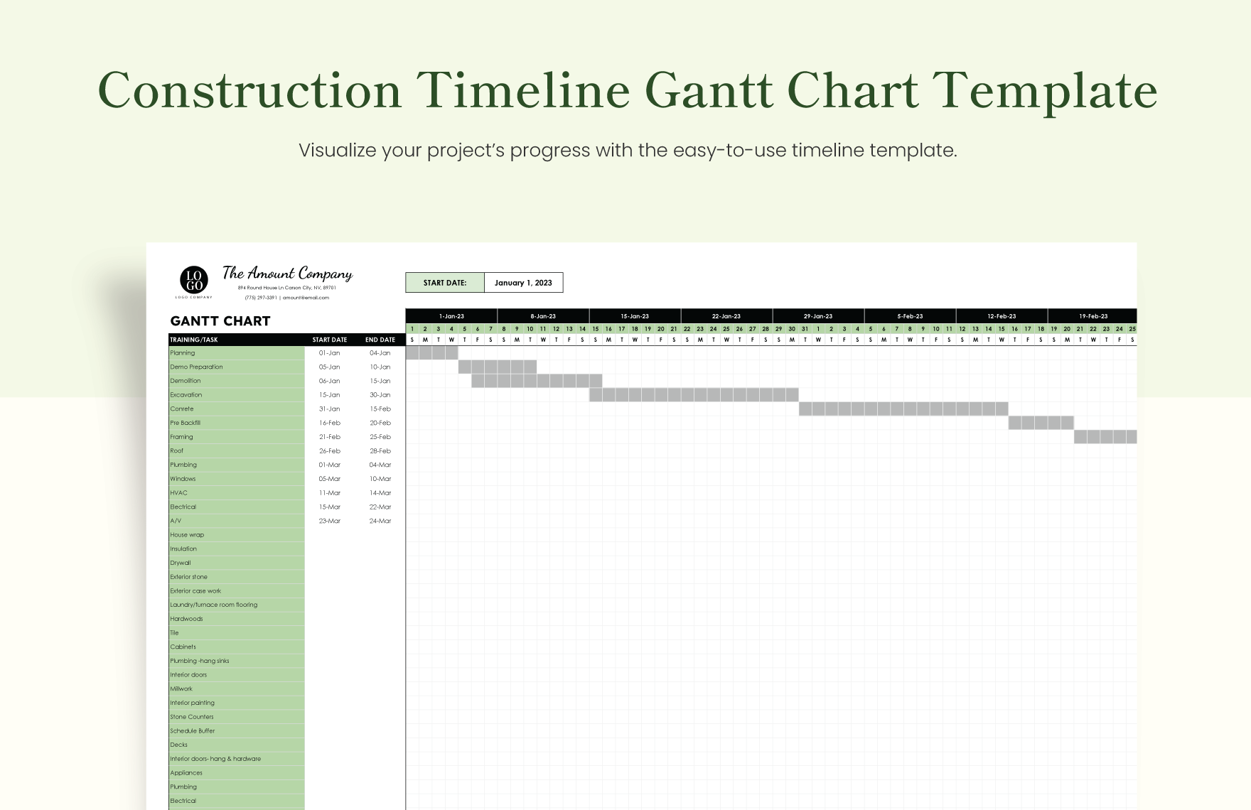 20+ Essential Construction Excel Template Bundle - Download in Excel, Google Sheets | Template.net
