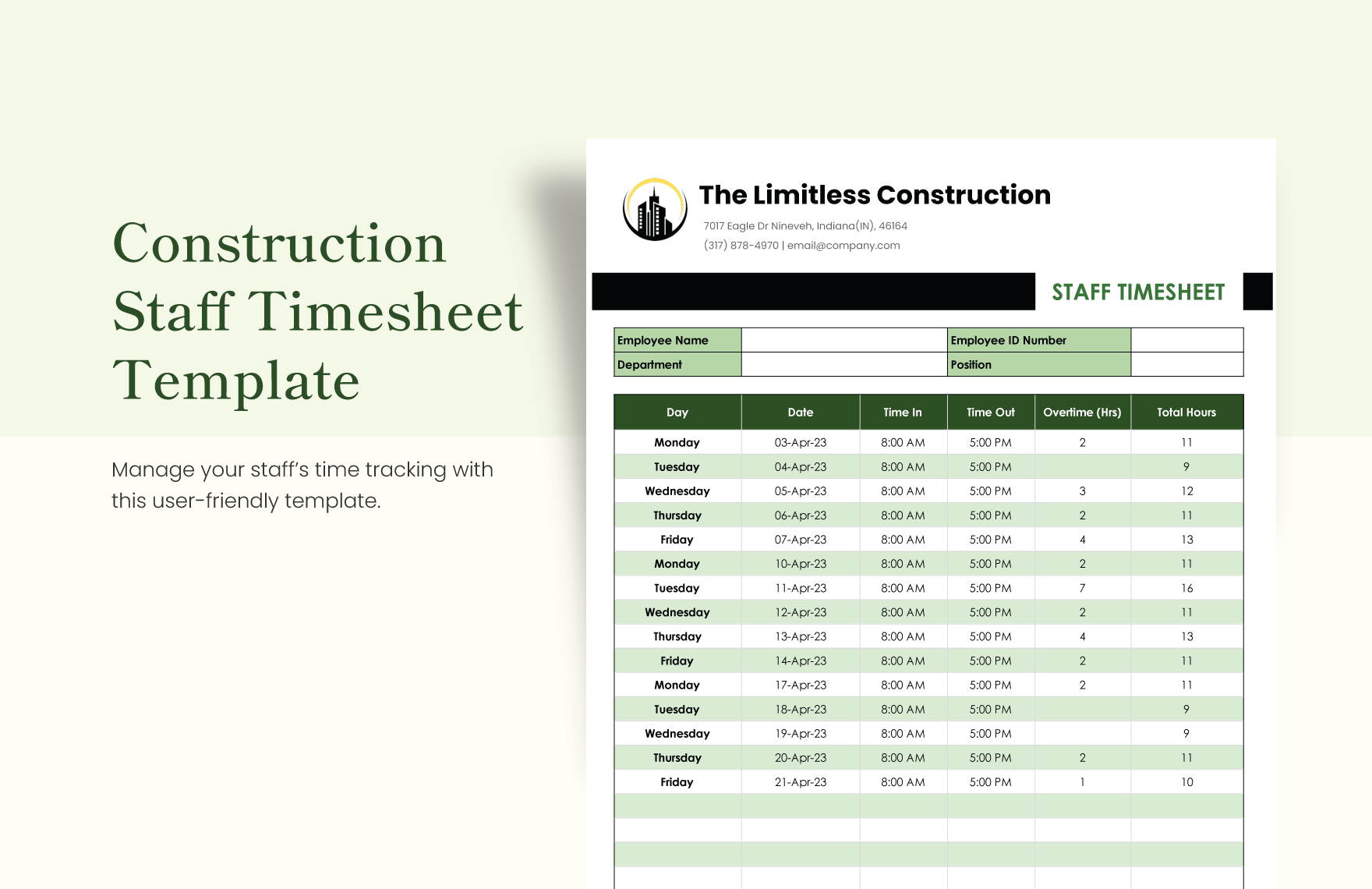 20+ Essential Construction Excel Template Bundle - Download in Excel ...