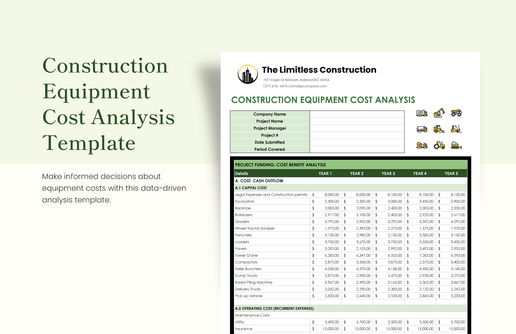 20+ Essential Construction Excel Template Bundle - Download in Excel ...