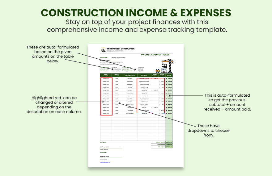 50+ Essential Construction Excel Templates Bundle - Google Sheets ...