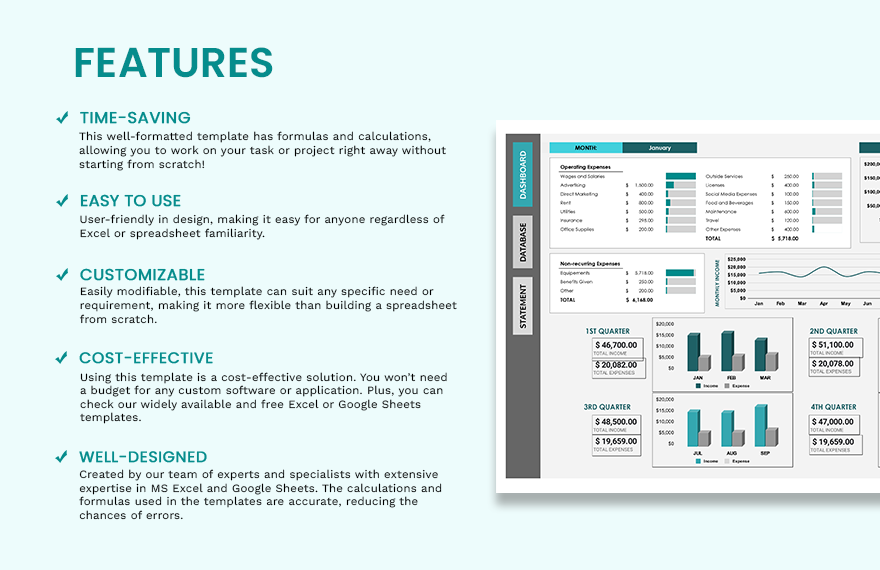 Profit and Loss Template - Google Sheets, Excel | Template.net