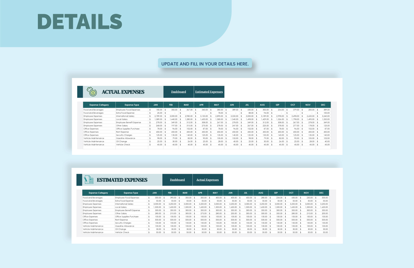 Expense Analysis Template - Download in Excel, Google Sheets | Template.net