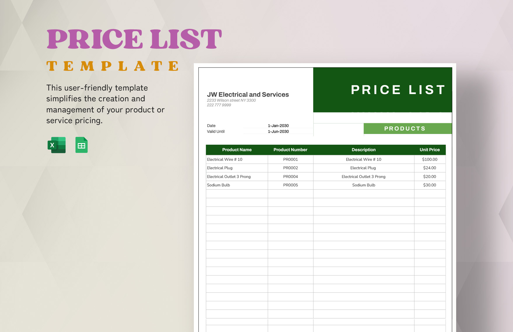 Business Excel Templates In Excel Download In Word Google Docs