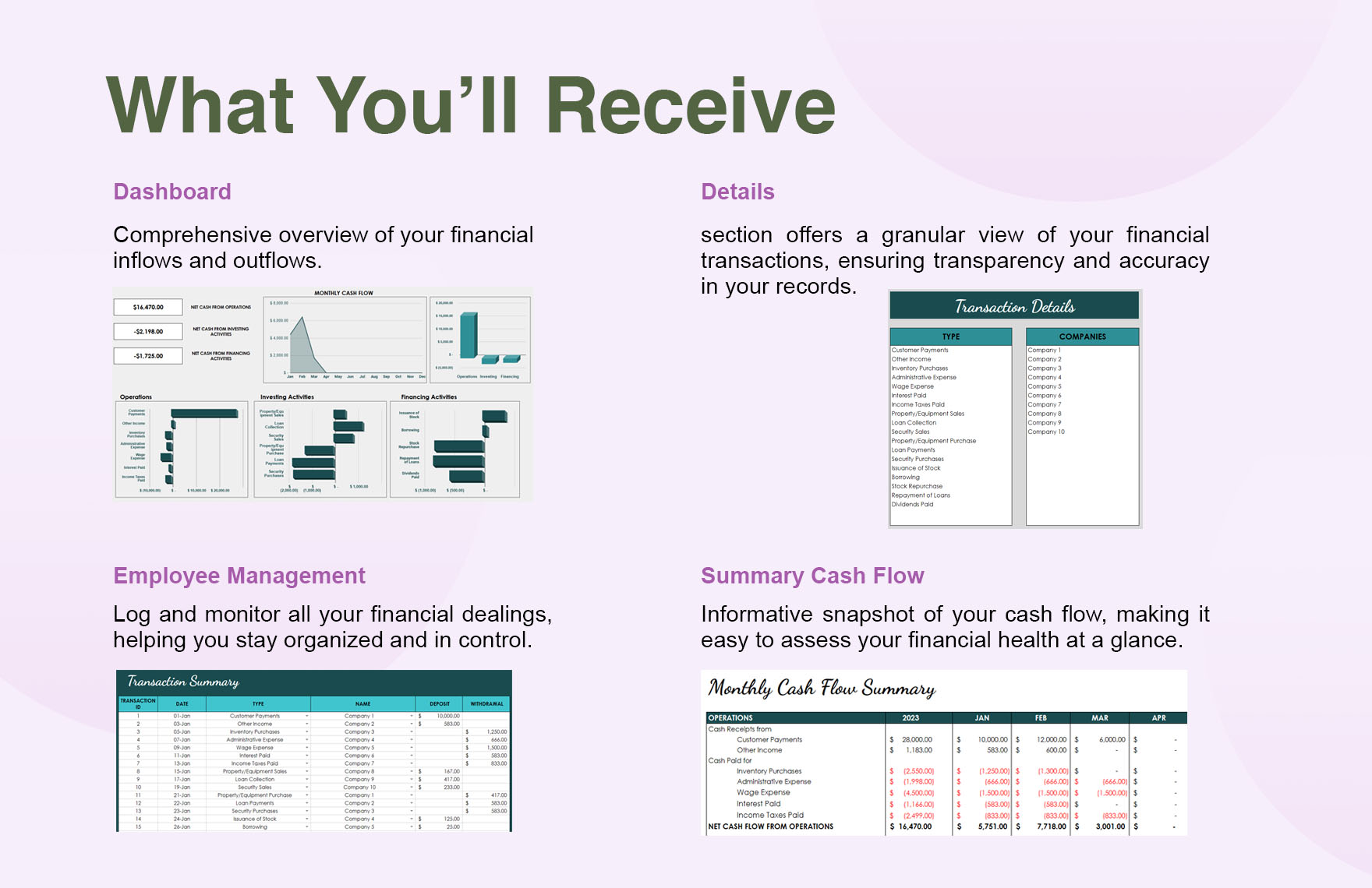 Cash Flow Statement Template - Download in Excel, Google Sheets ...