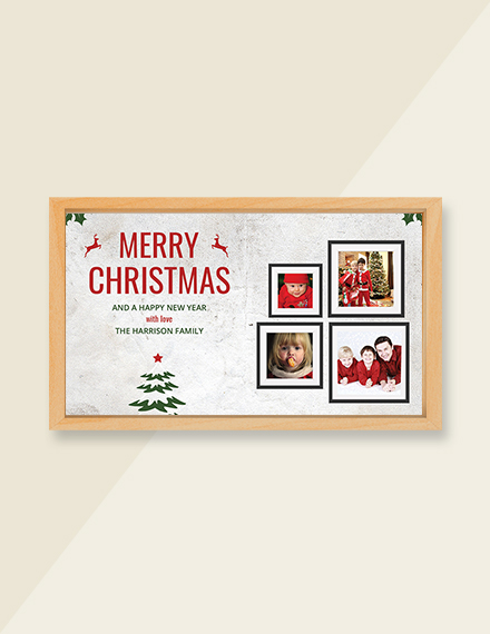 Free Vintage Christmas Poster Template - Download in PSD, Apple Pages ...