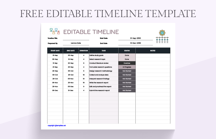 Free Editable Timeline Template Google Sheets Excel Template Free Editable Timeline Template Google Sheets Excel Template