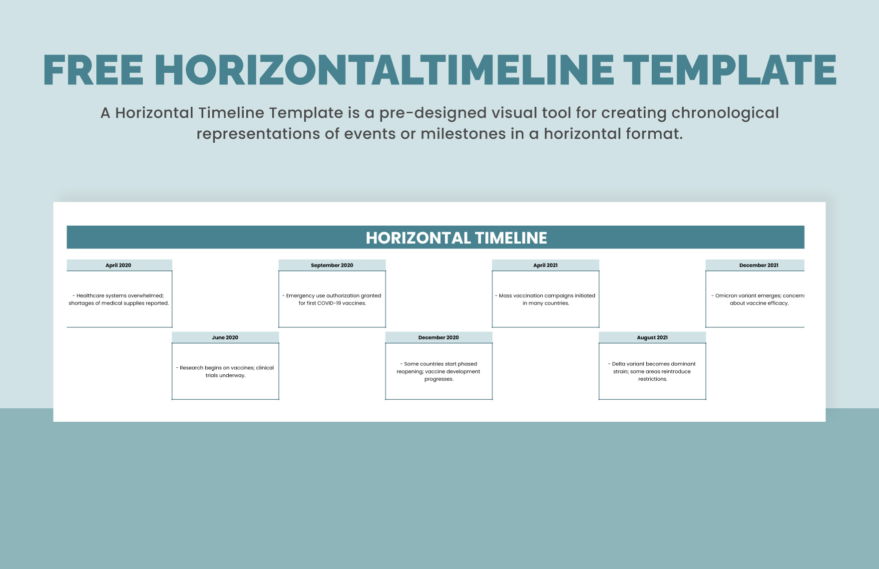  Free Horizontal Timeline Template Download In Excel Google Sheets 