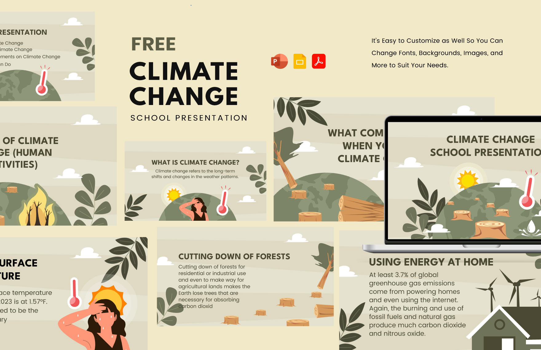 Free Climate Change School Presentation - Download in PDF, PowerPoint ...