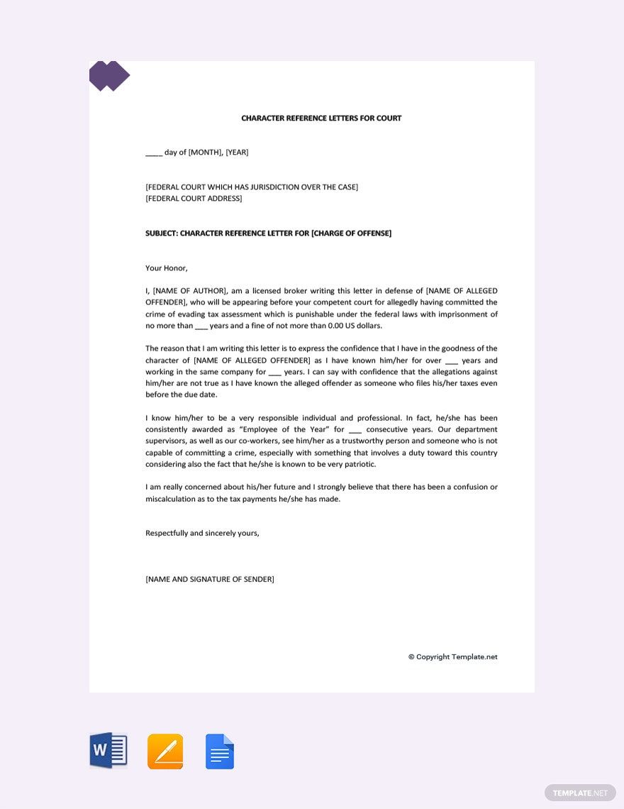 Free Character Reference Letter For Apartment Rental Download In Word 