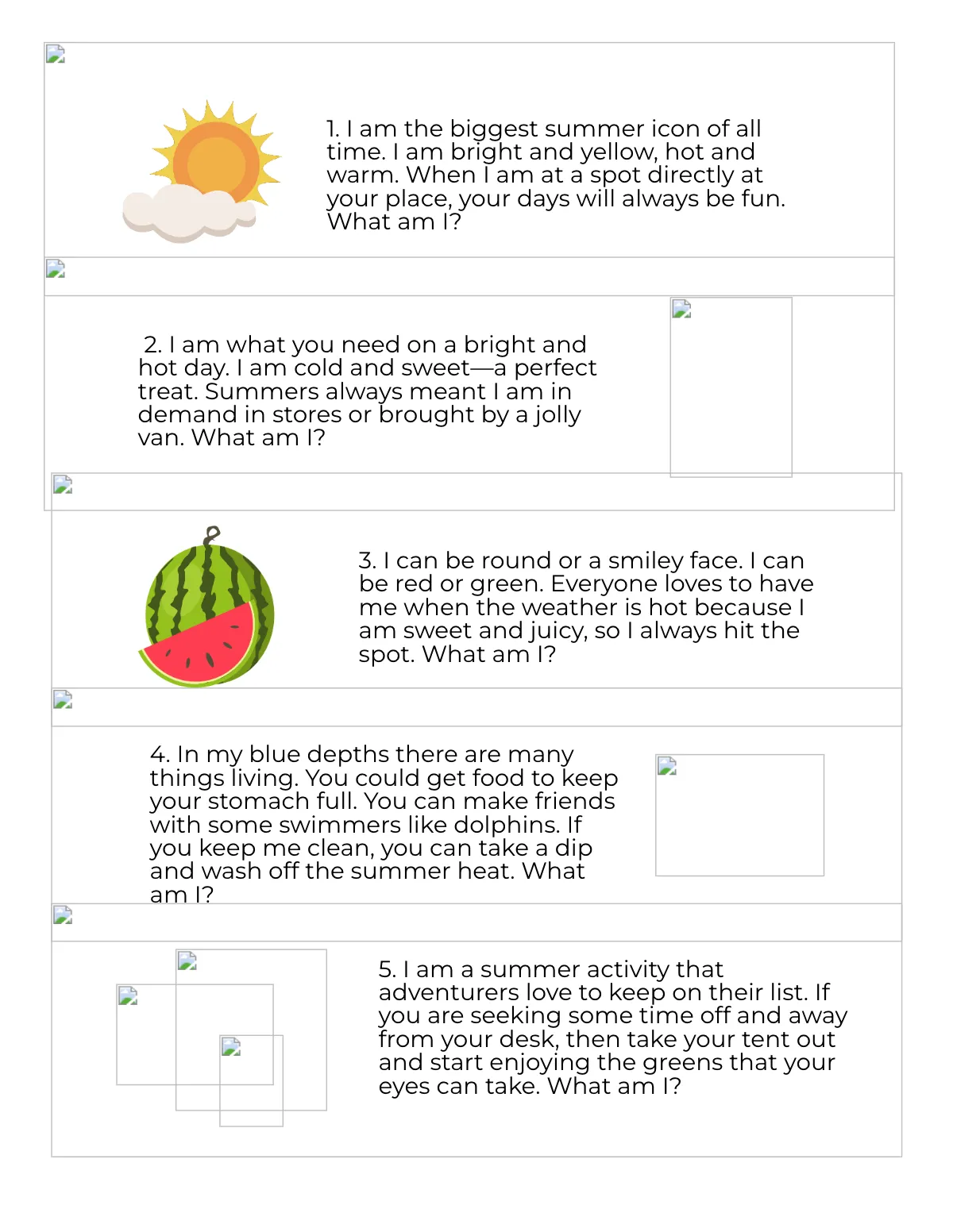 Summer Riddle In Illustrator Word PDF Photoshop Google Docs Summer Riddle In Illustrator Word PDF Photoshop Google Docs