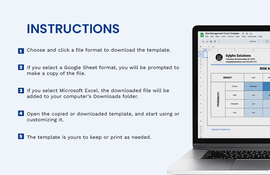 Free Risk Management Chart Template - Google Docs, Excel | Template.net