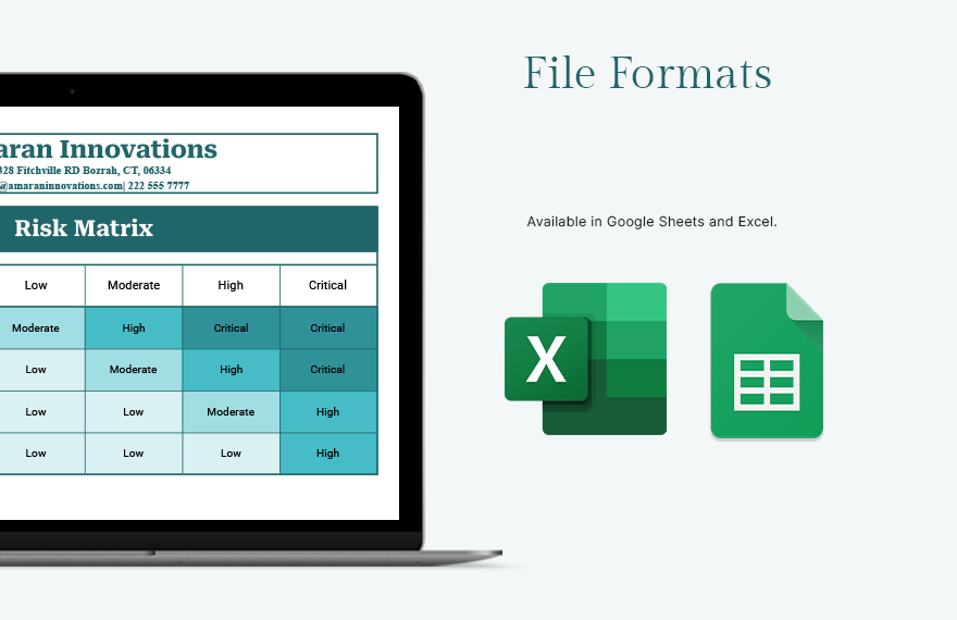 Risk Assessment Chart Template in Excel, Google Sheets - Download ...