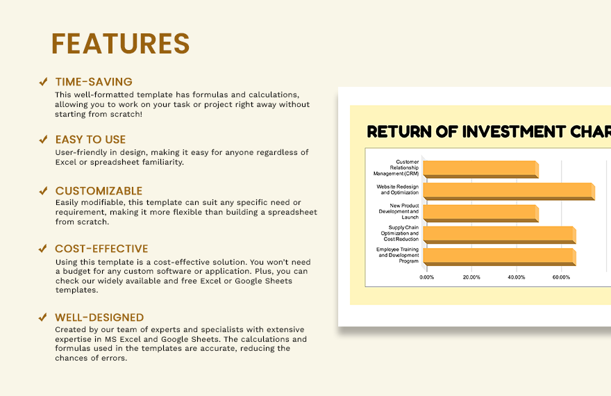 Free ROI Chart Template - Google Sheets, Excel | Template.net
