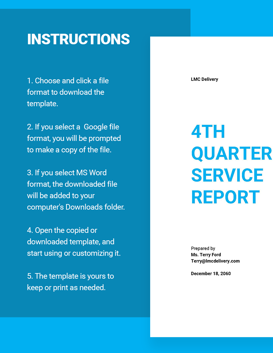 Service Report - Download in Word | Template.net