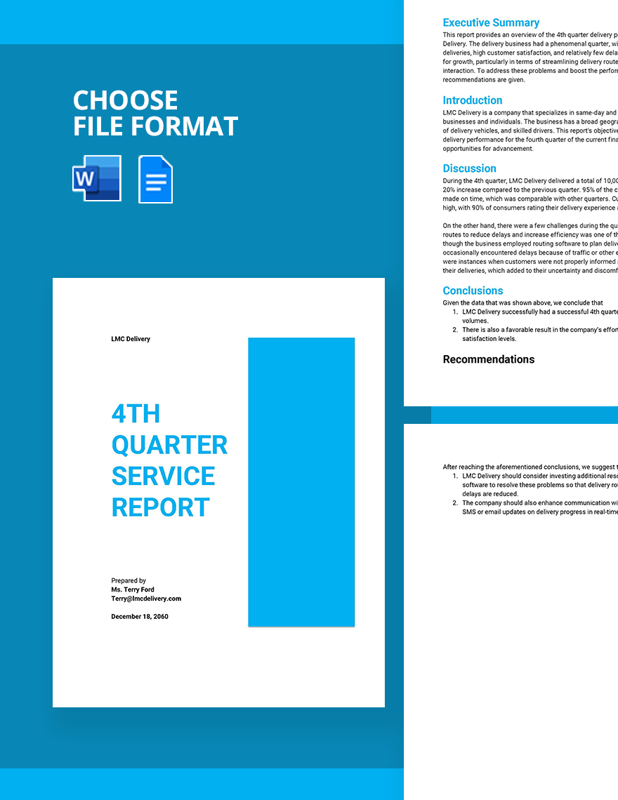 Service Report - Download in Word | Template.net