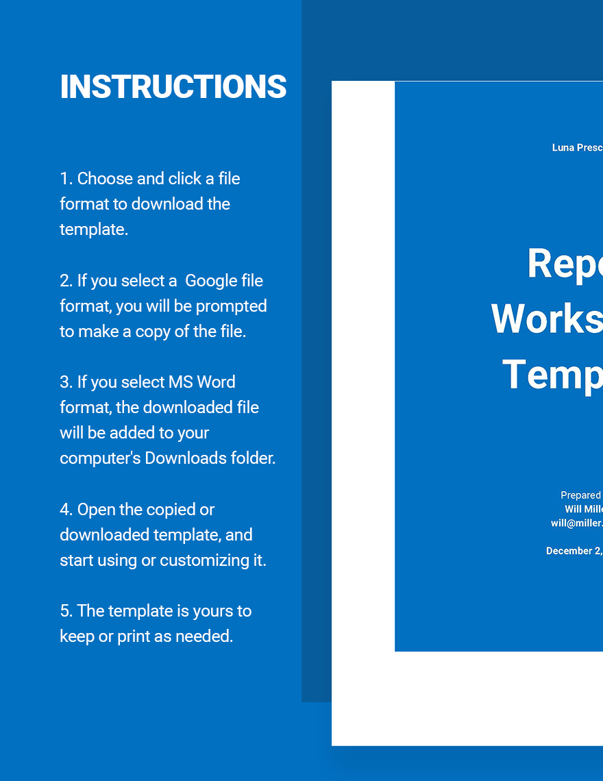 Report Worksheet Template - Word | Template.net