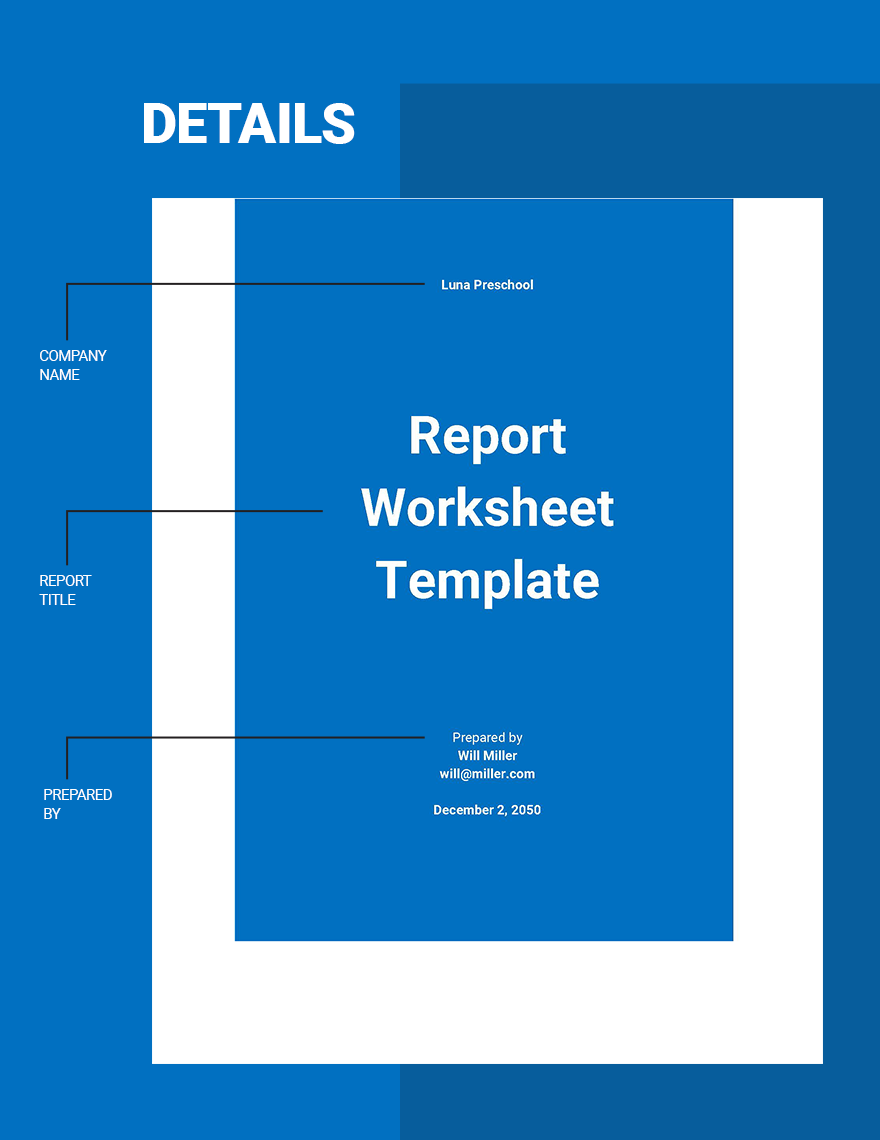 Report Worksheet Template - Download in Word | Template.net