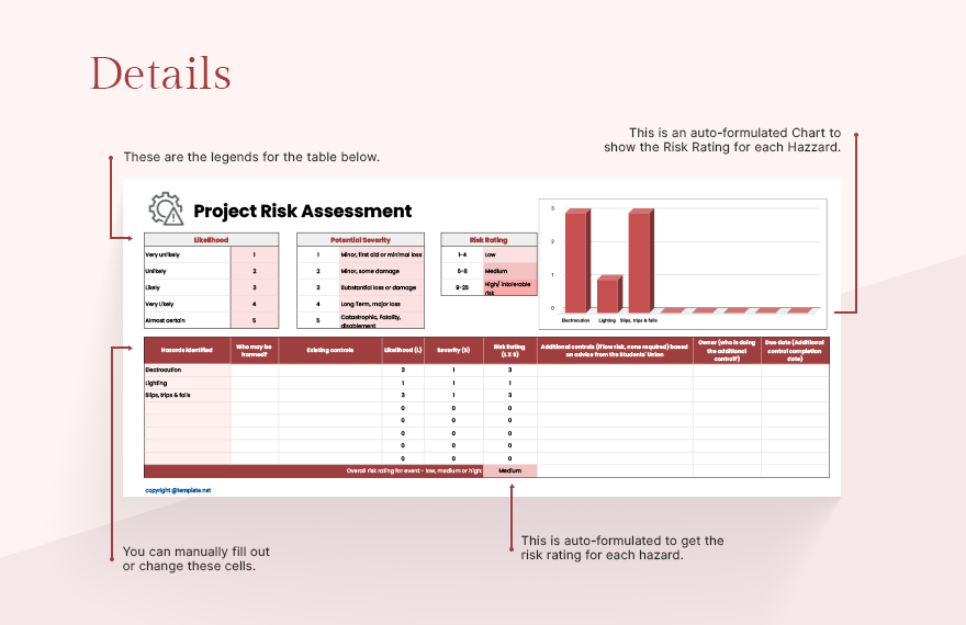 Free Project Risk Assessment Template - Google Sheets, Excel | Template.net