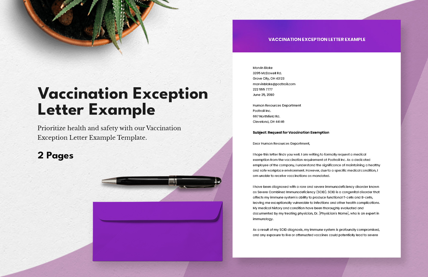 Free Vaccination Exception Letter Example Template Download In Word 