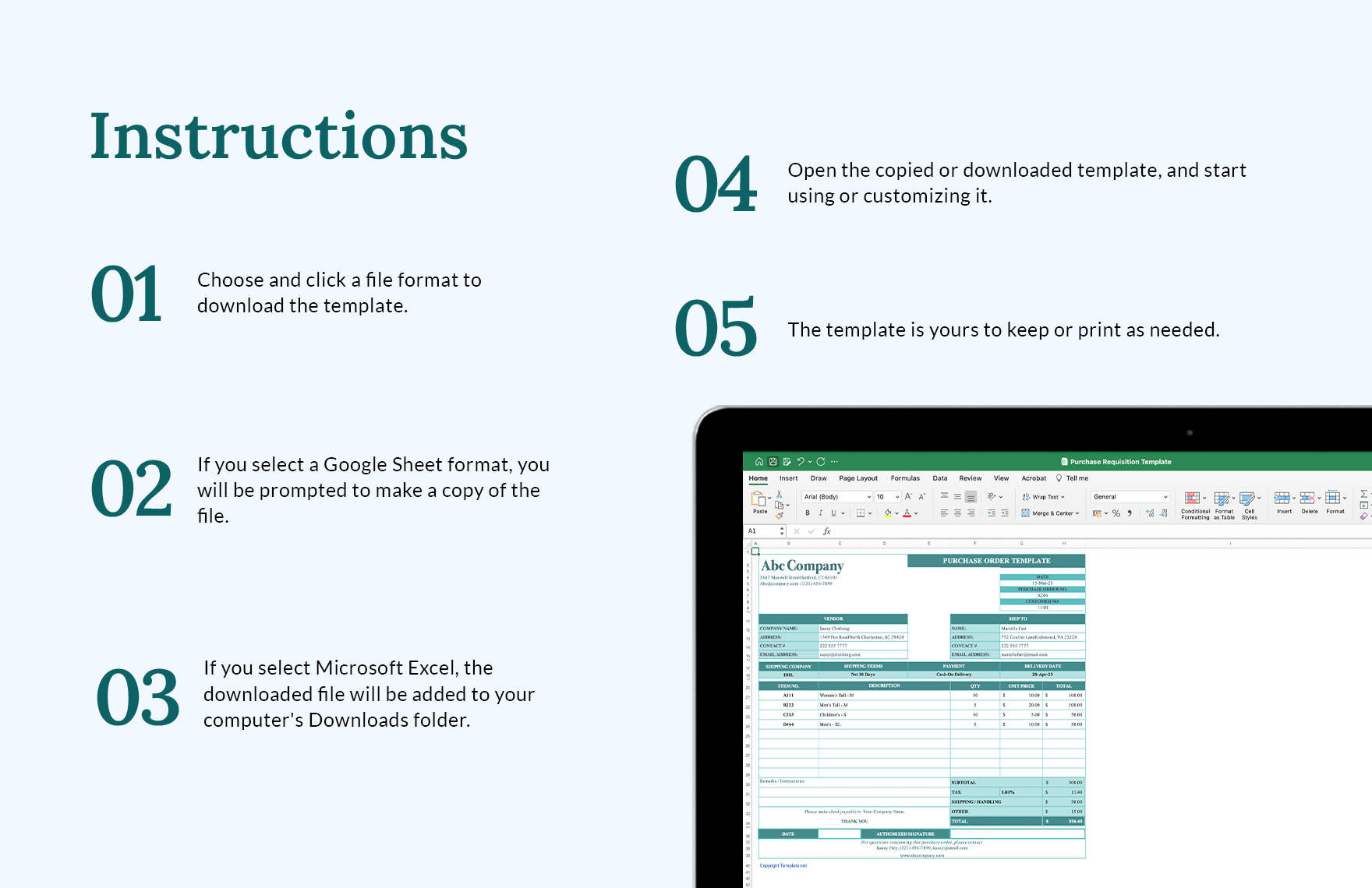 Purchase Requisition Template - Download in Excel, Google Sheets | Template.net