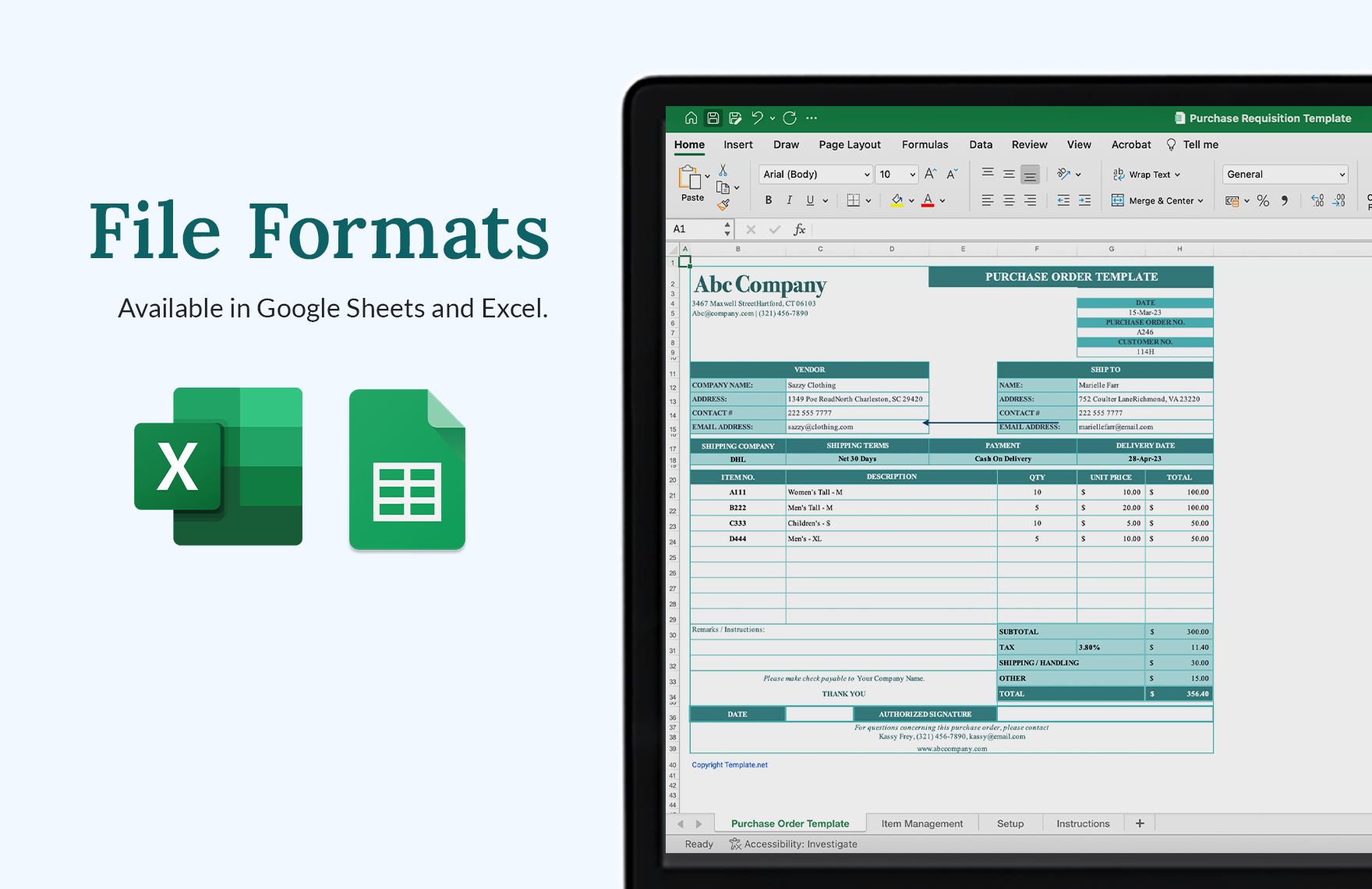 Purchase Requisition Template - Download in Excel, Google Sheets | Template.net