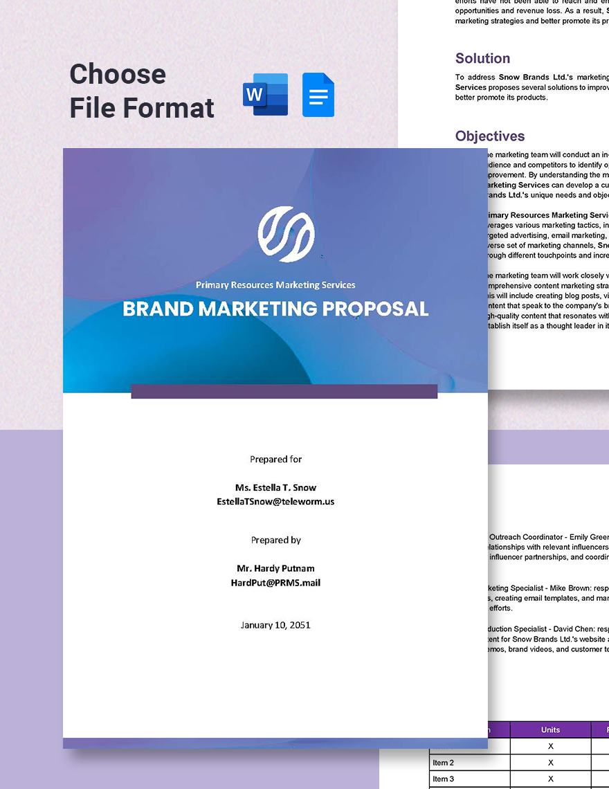 Proposal Template - Google Docs, Word | Template.net