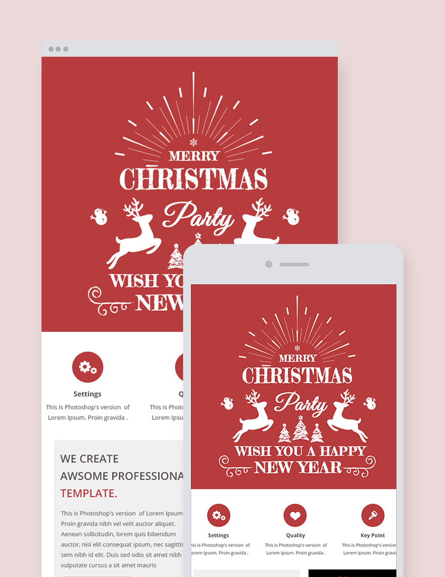Merry Christmas Newsletter Template - HTML5, Outlook, PSD | Template.net