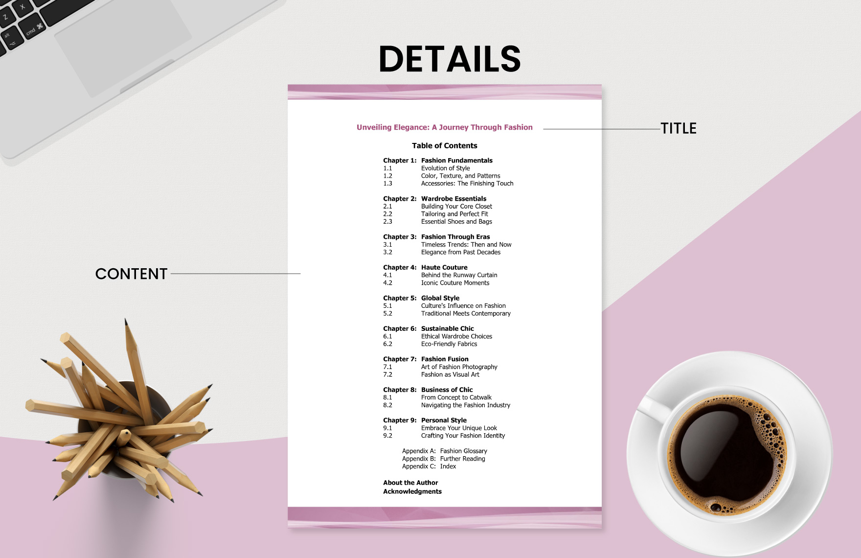 Aesthetic Table of Contents Template - Download in Word, Google Docs ...