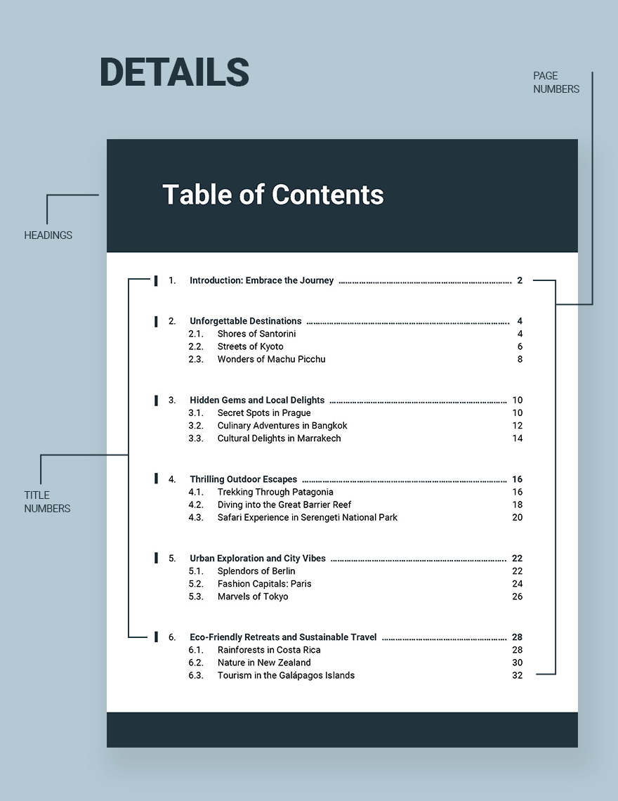 Aesthetic Table Of Contents Template Google Docs Word Template Aesthetic Table Of Contents Template Google Docs Word Template