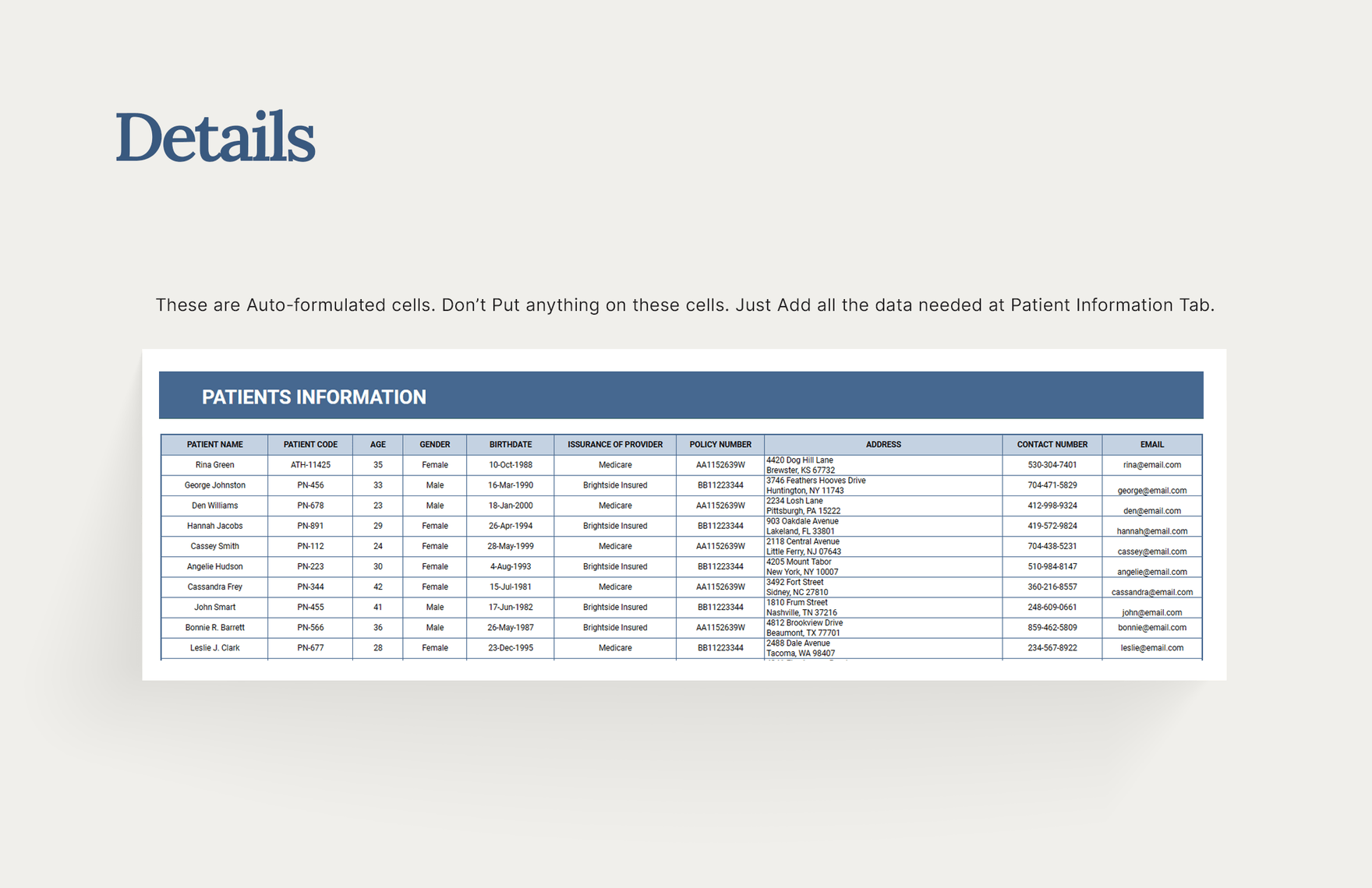 Disability Form Template in Excel, Google Sheets - Download