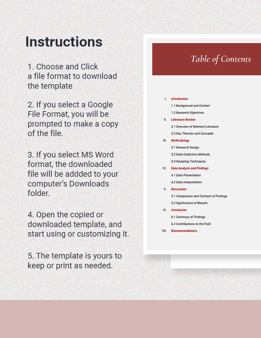 Table Of Contents In MLA Format Template Google Docs Word Template