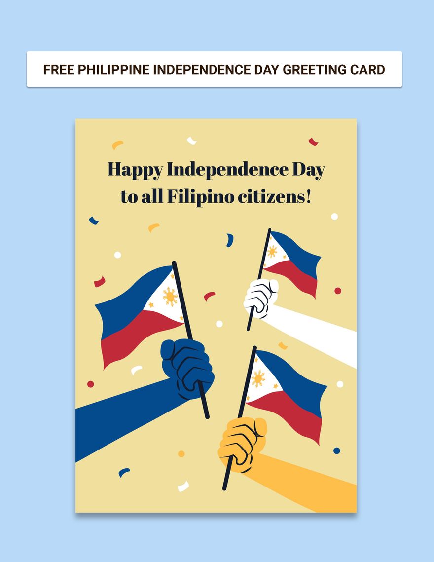 Philippine Independence Day Greeting Card Download In Word Google 