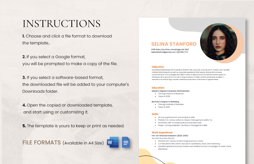 Modern CV Template - Download in Word, Google Docs | Template.net
