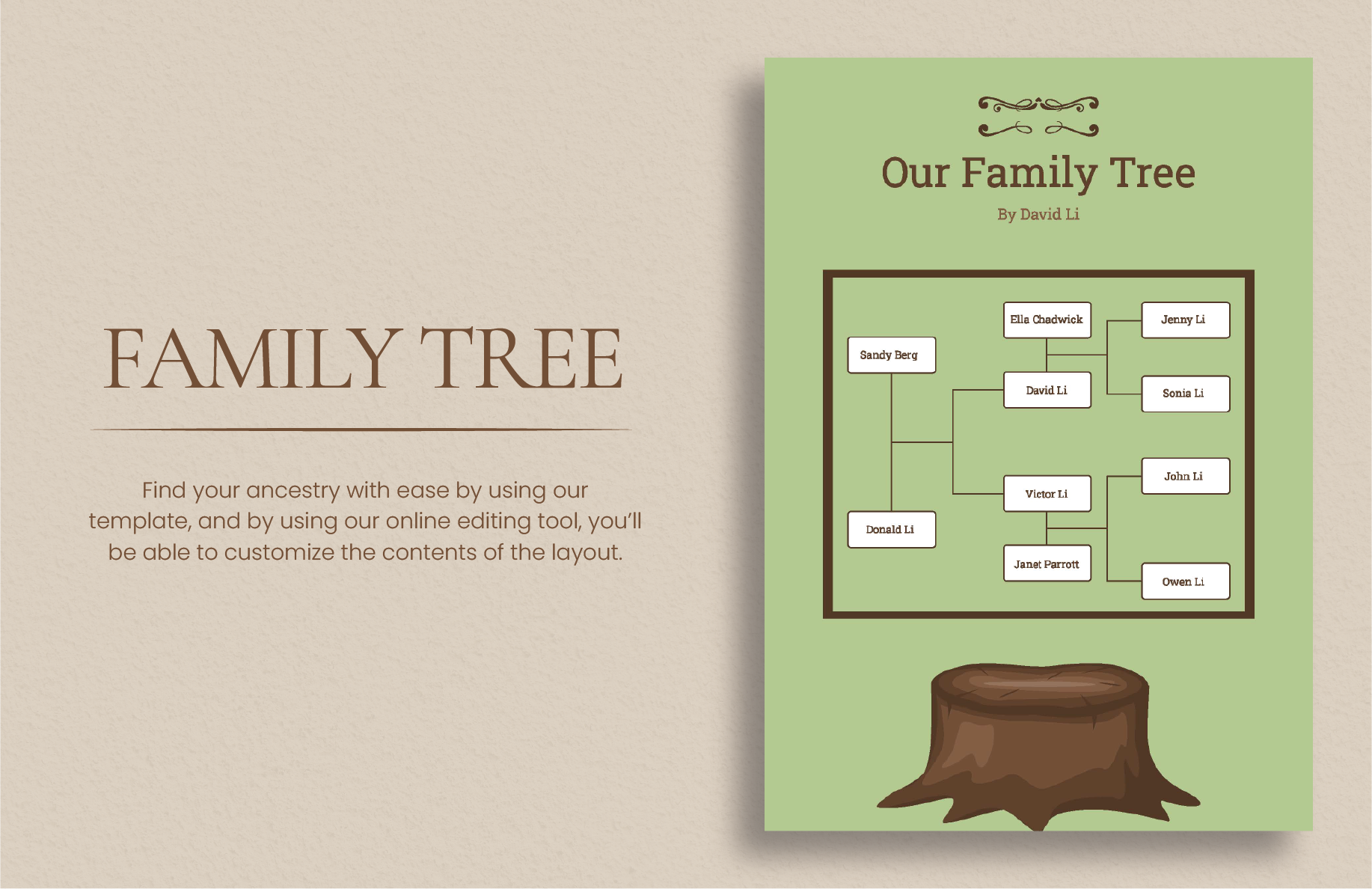 Free Family Tree Template Illustrator PDF Template Free Family Tree Template Illustrator PDF Template