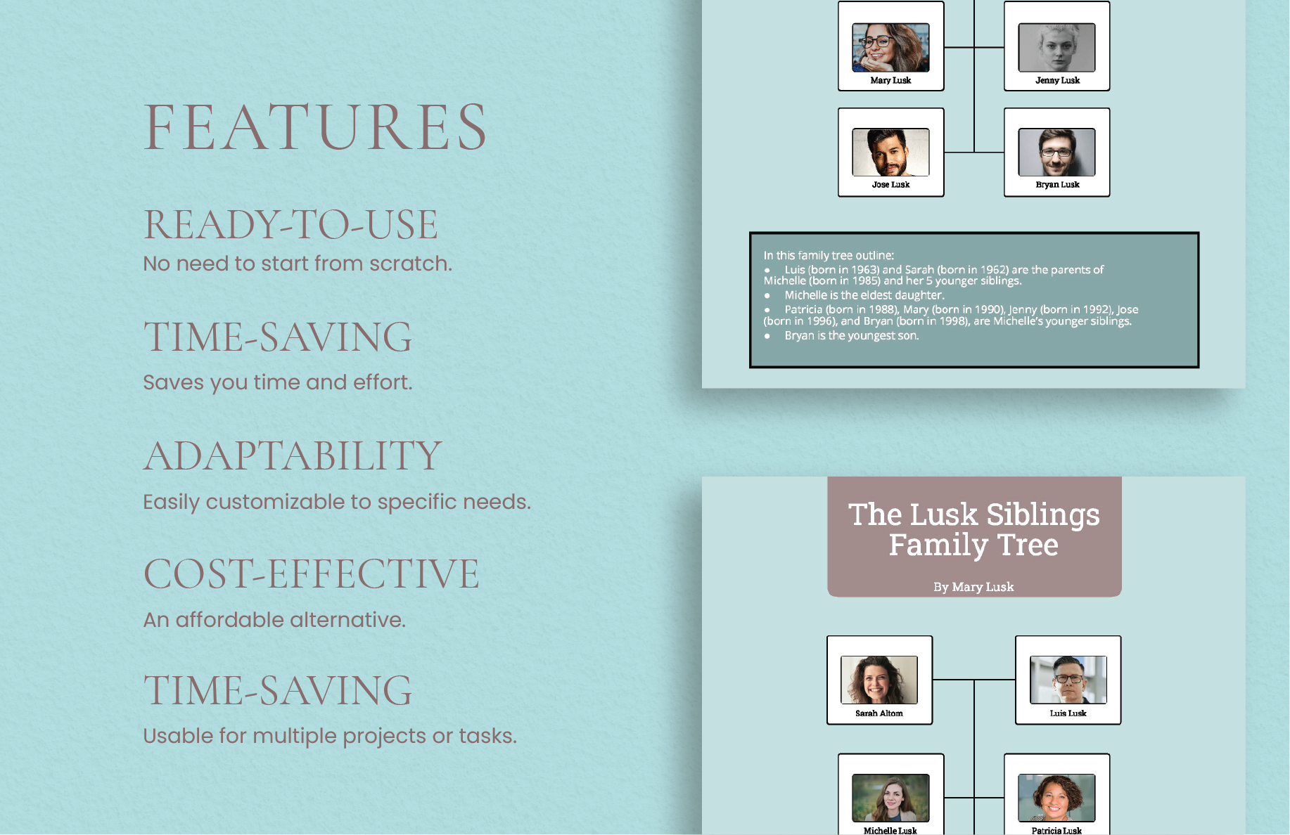 Free Siblings Family Tree Template - Illustrator, PDF | Template.net
