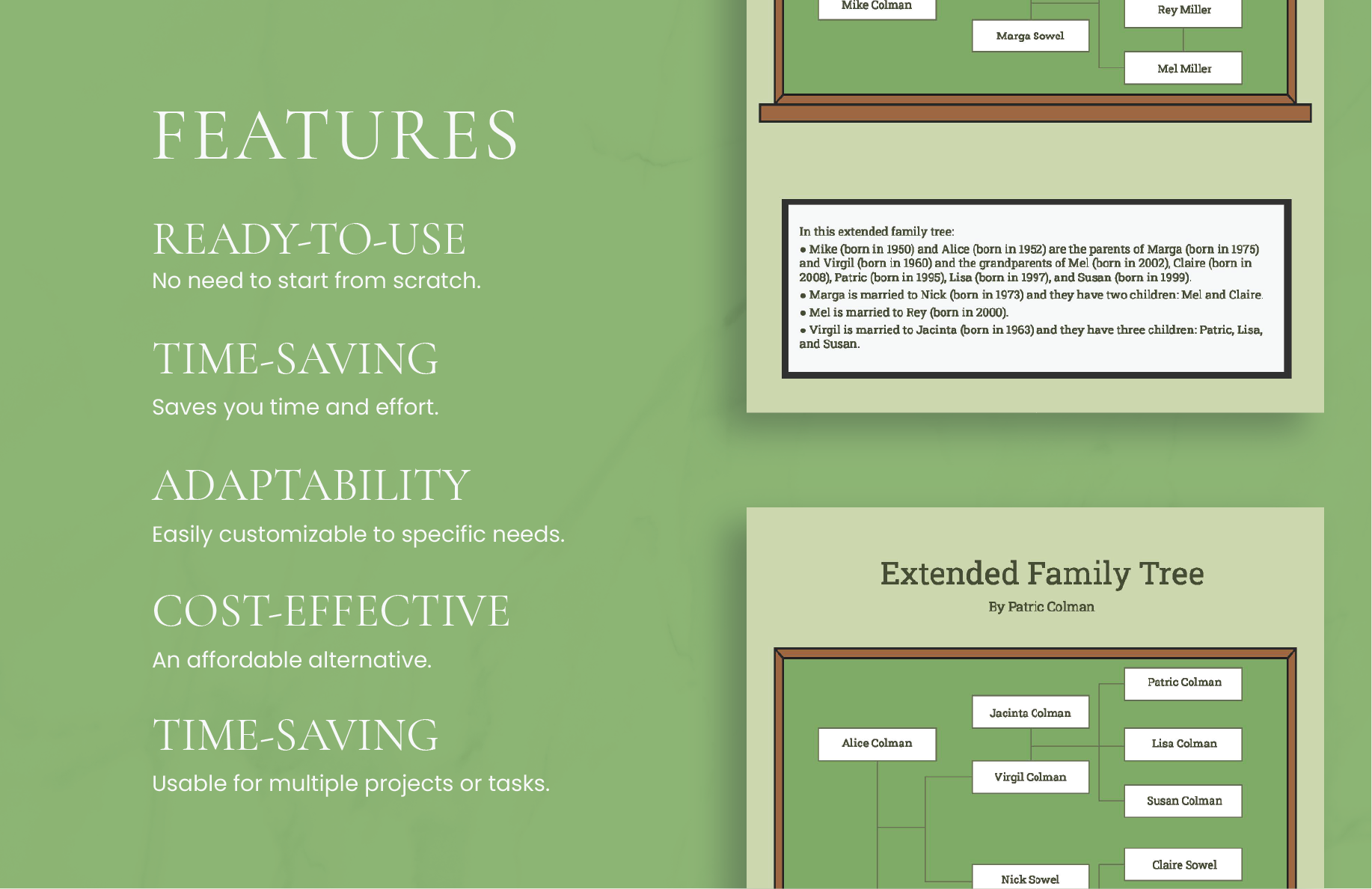Extended Family Family Tree Template PDF Illustrator Template Extended Family Family Tree Template PDF Illustrator Template