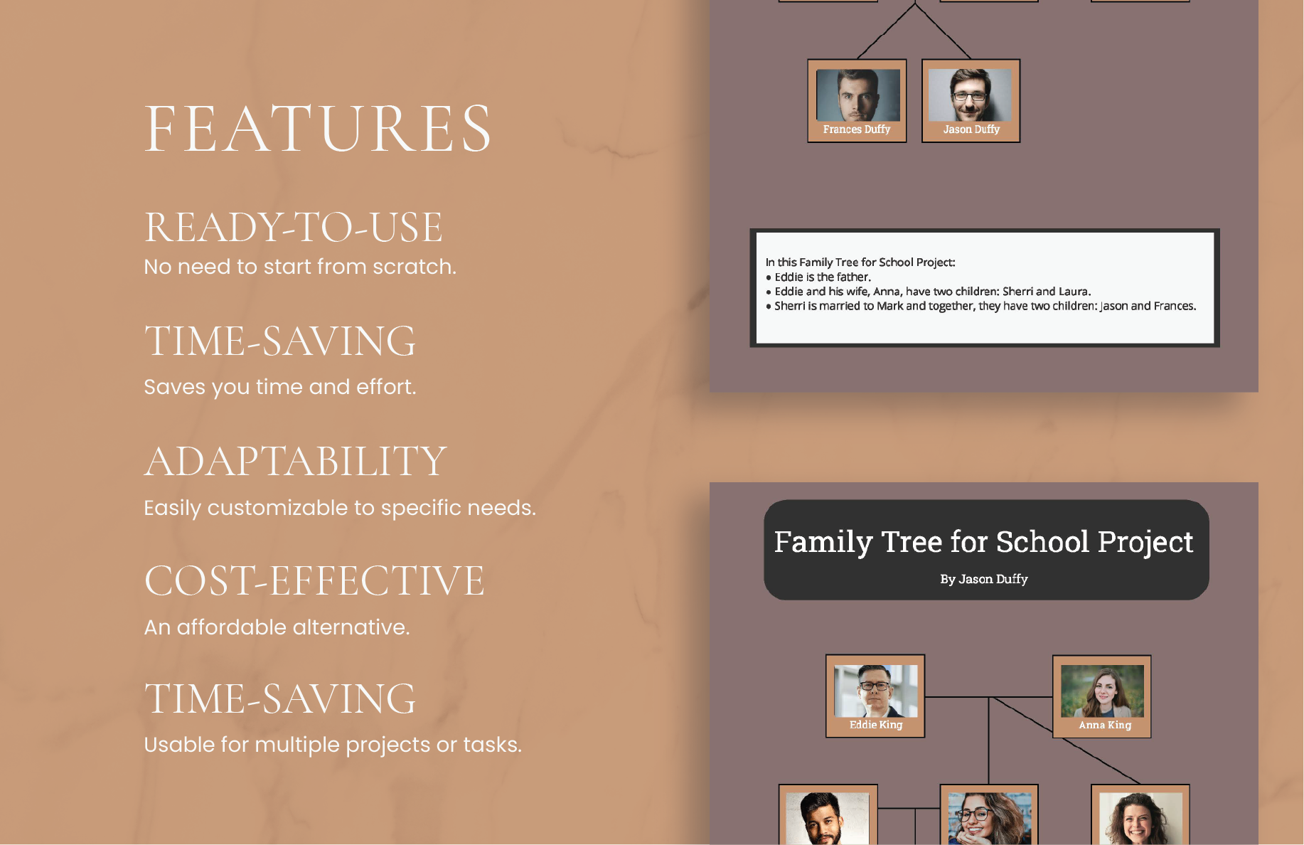 Family Tree for School Project Template - Illustrator, PDF | Template.net