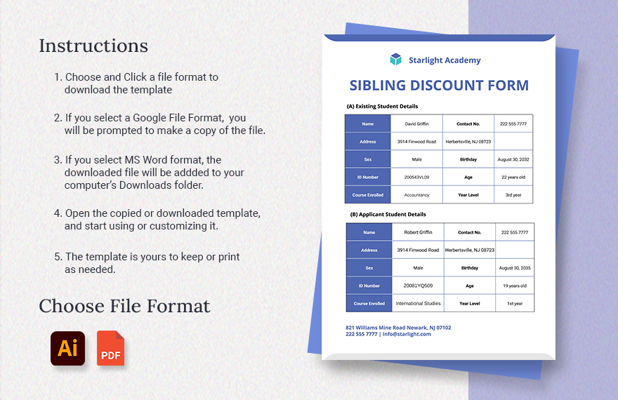 Siblings Form Template - Illustrator, PDF | Template.net