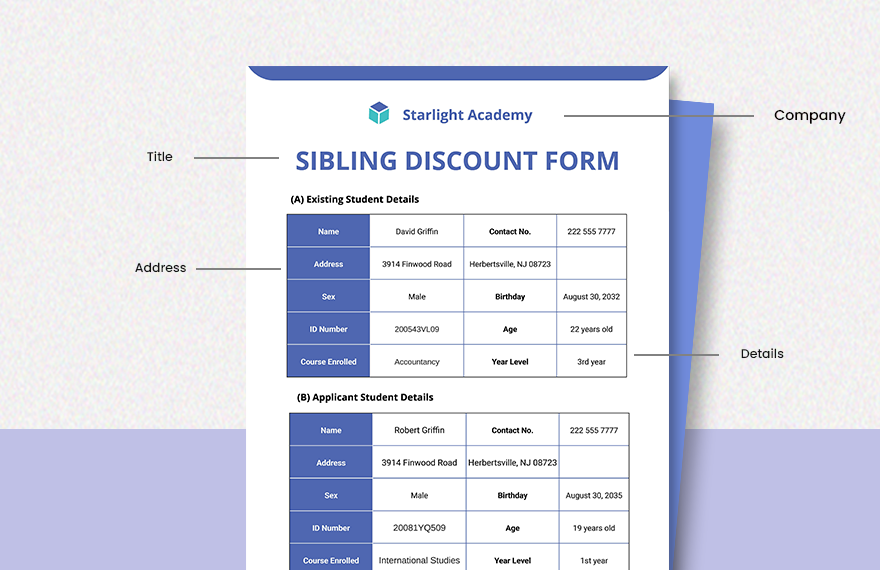 Siblings Form Template - Illustrator, PDF | Template.net