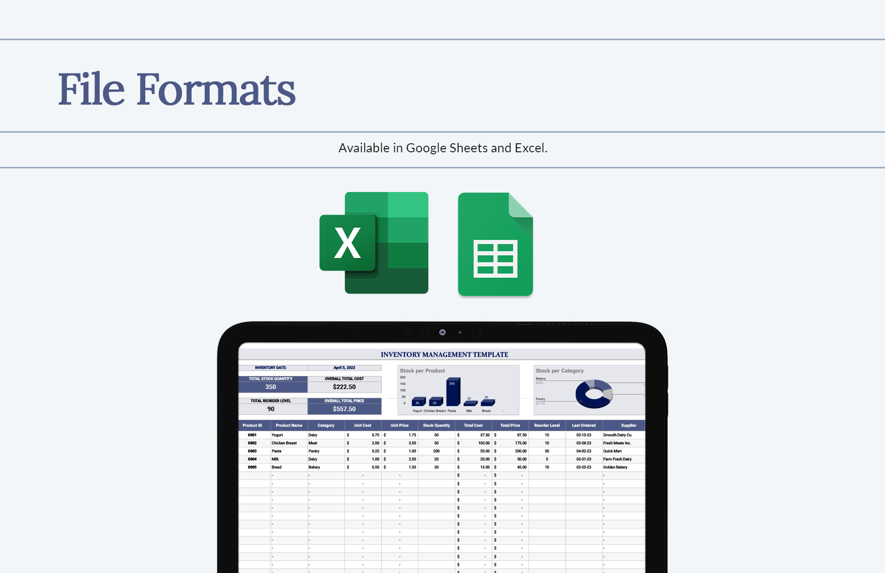 Inventory Management Template - Download in Excel, Google Sheets ...
