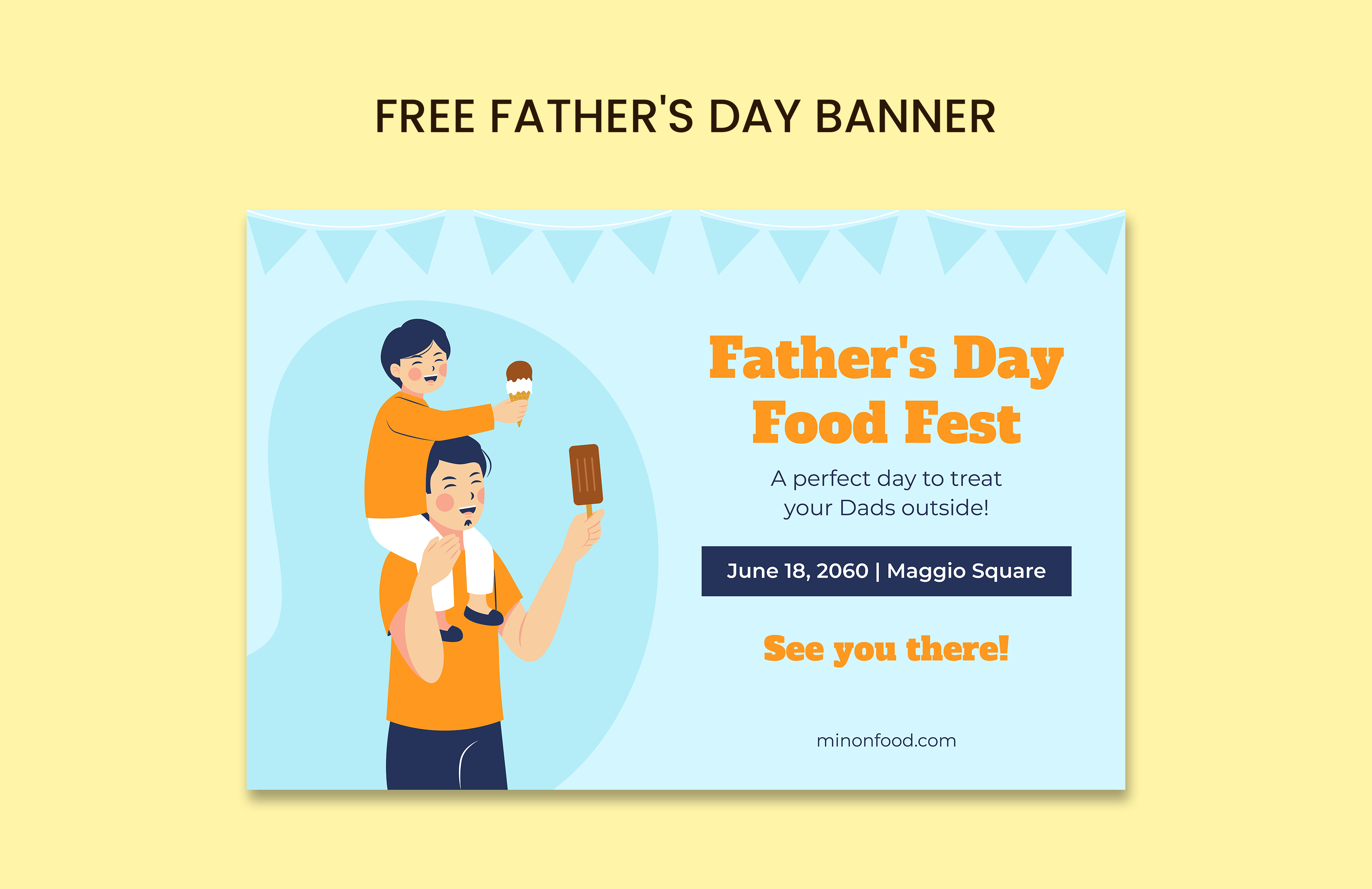 Free Father's Day Banner - Download in Illustrator, PSD, EPS, SVG, JPG ...
