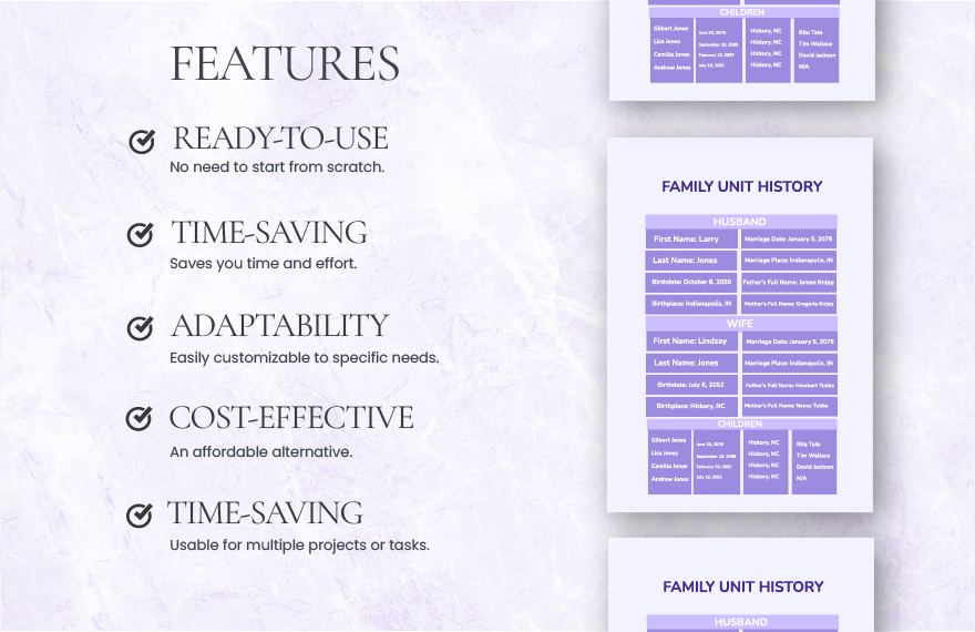 Family Unit History Template - Illustrator, PDF | Template.net