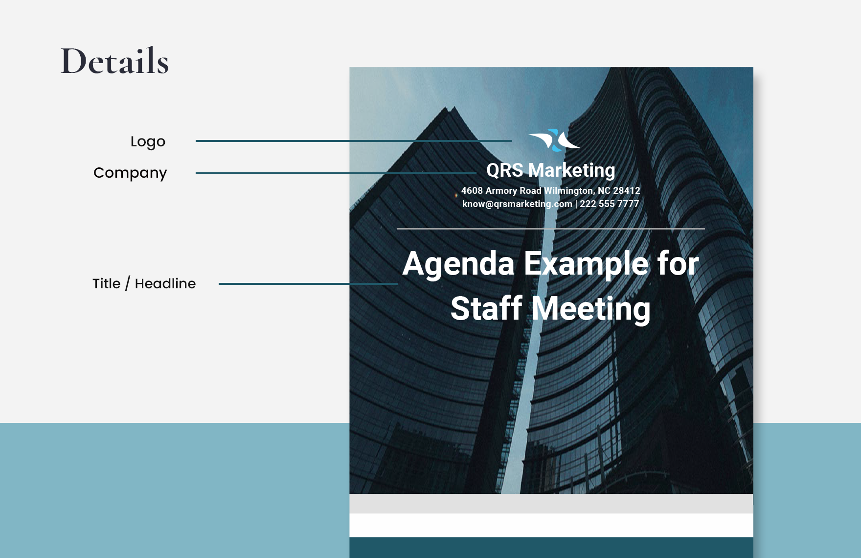 Agenda Example for Staff Meeting Template - Google Docs, Word ...